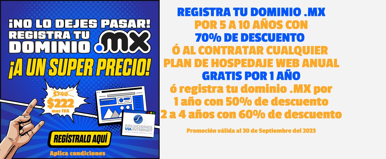 Web Hosting y registro de dominios en Mexico - Hospedaje web SSD